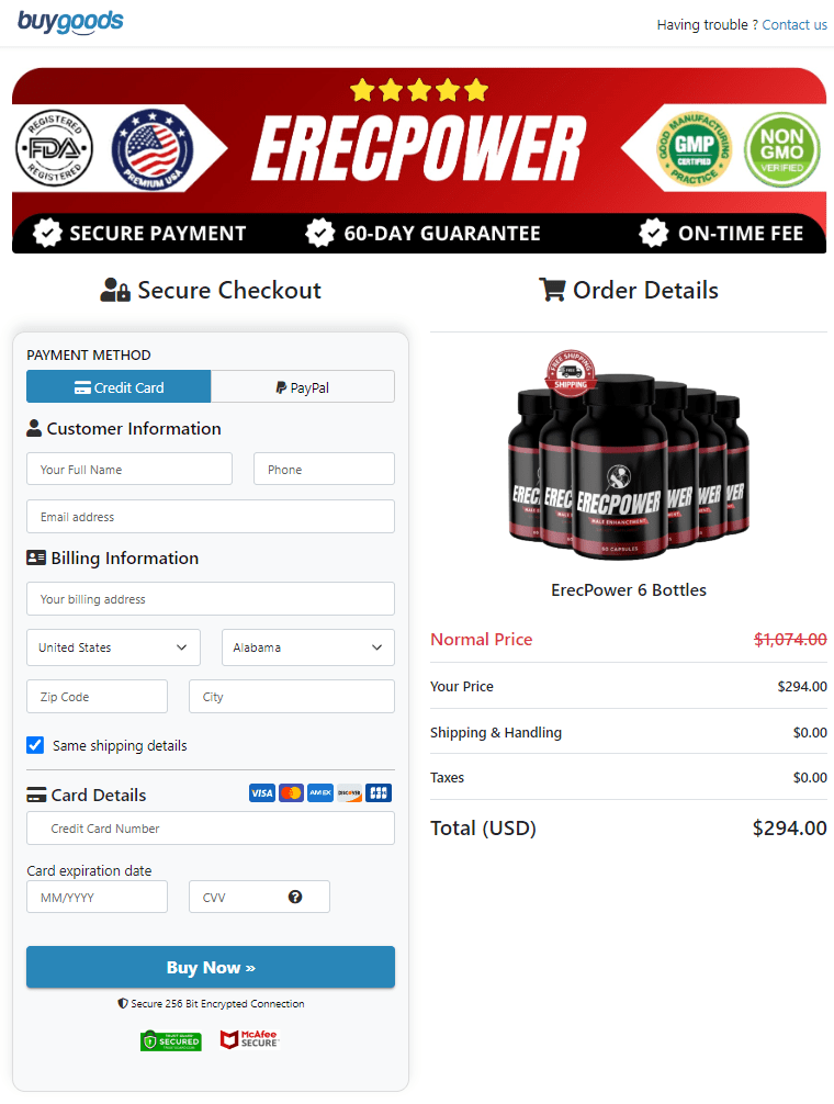 ErecPower™ (Official) | Sexual Health Supplement